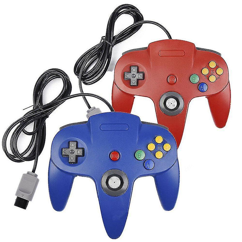 2 Pack Classic Wired N64 Controller Retro Games 64-bit Gamepad Joystick ...