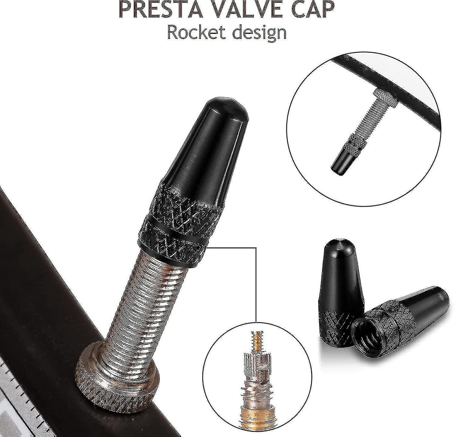 40 Pieces Bicycle Presta Valve Caps Multicolor Anodized Aluminum Presta ...