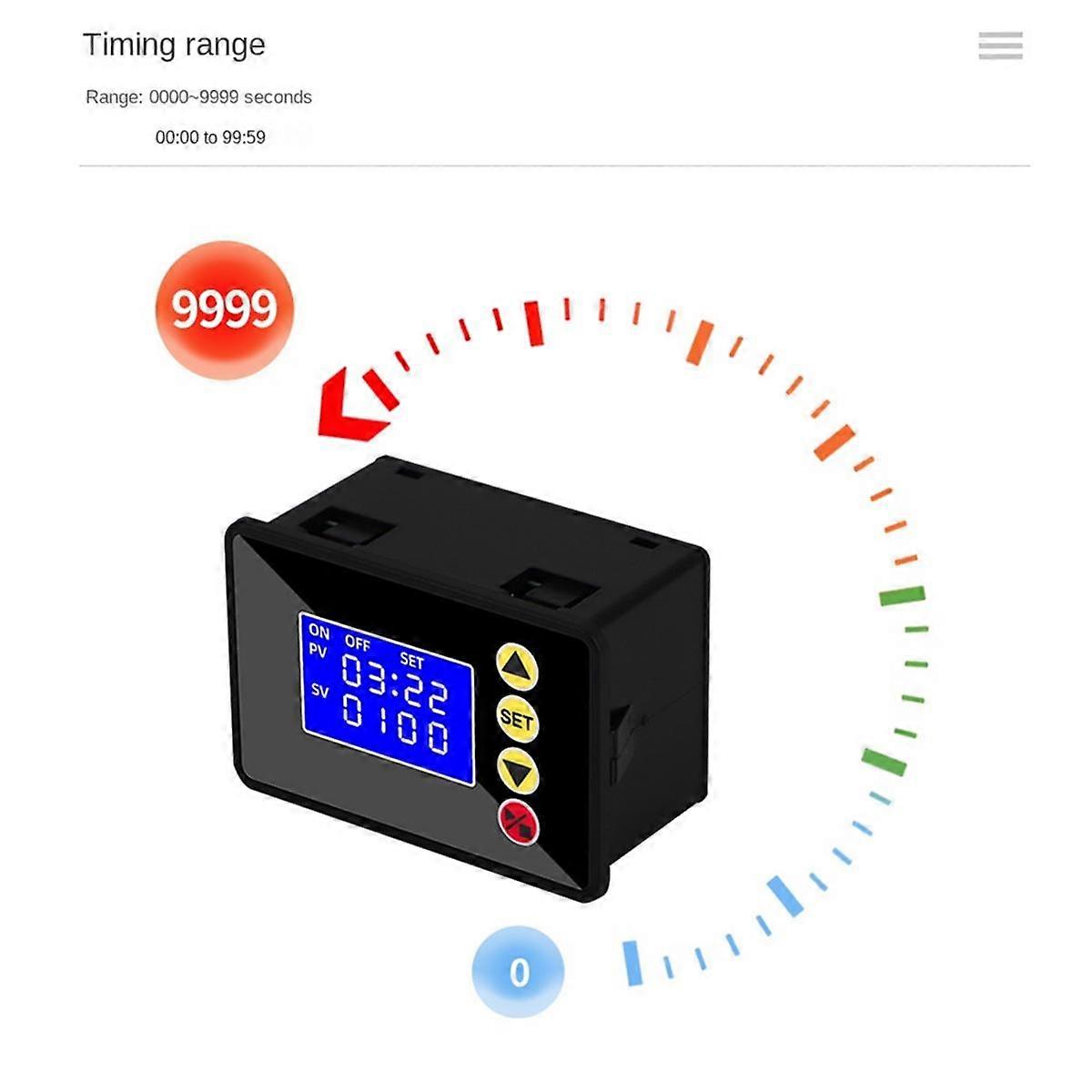 Programmable Digital Switch Relay Control Time Controller Delay Relay Cycle Timing On/Off AC110 ...
