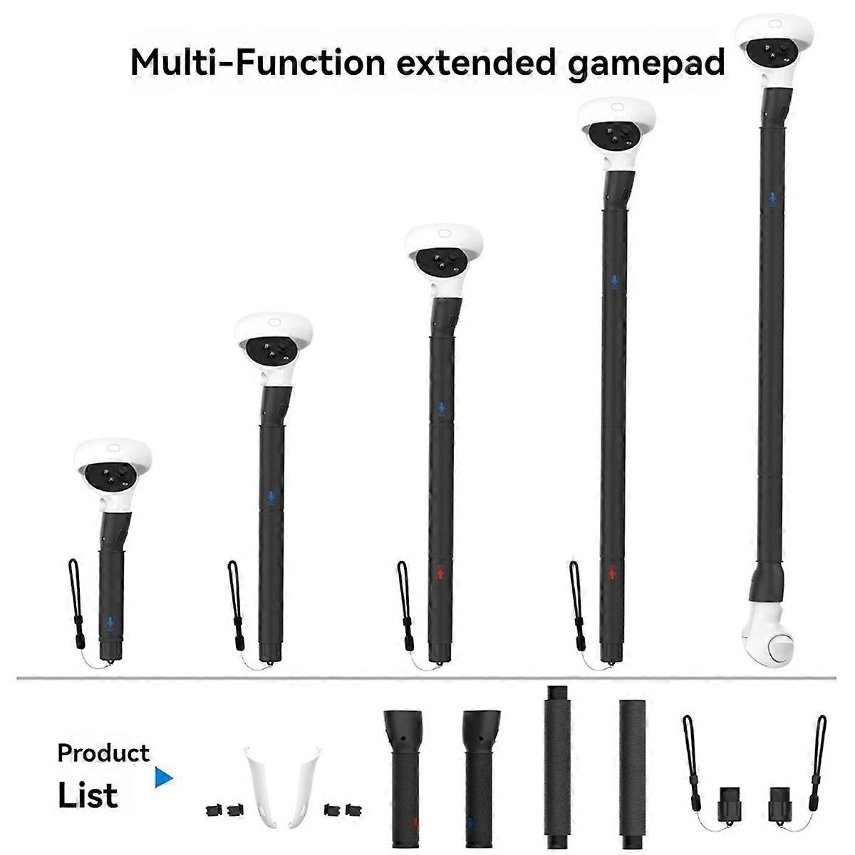 VR Controller Adapter for 2 Handle Grips Extensions Long Arms for Quest ...