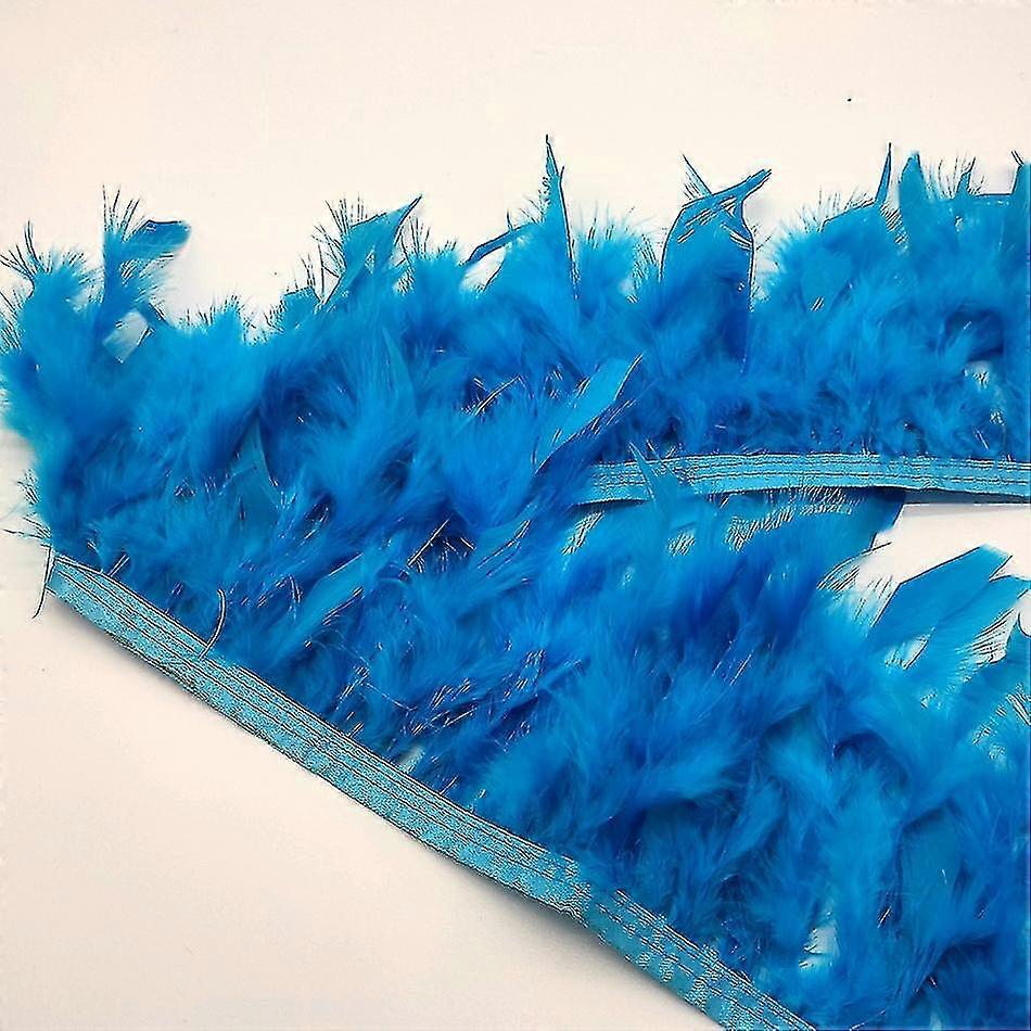 1meters Natural Turkey Feathers Trim Diy Wedding Marabou Feather Ribbon Crafts Sewing Clothing ...