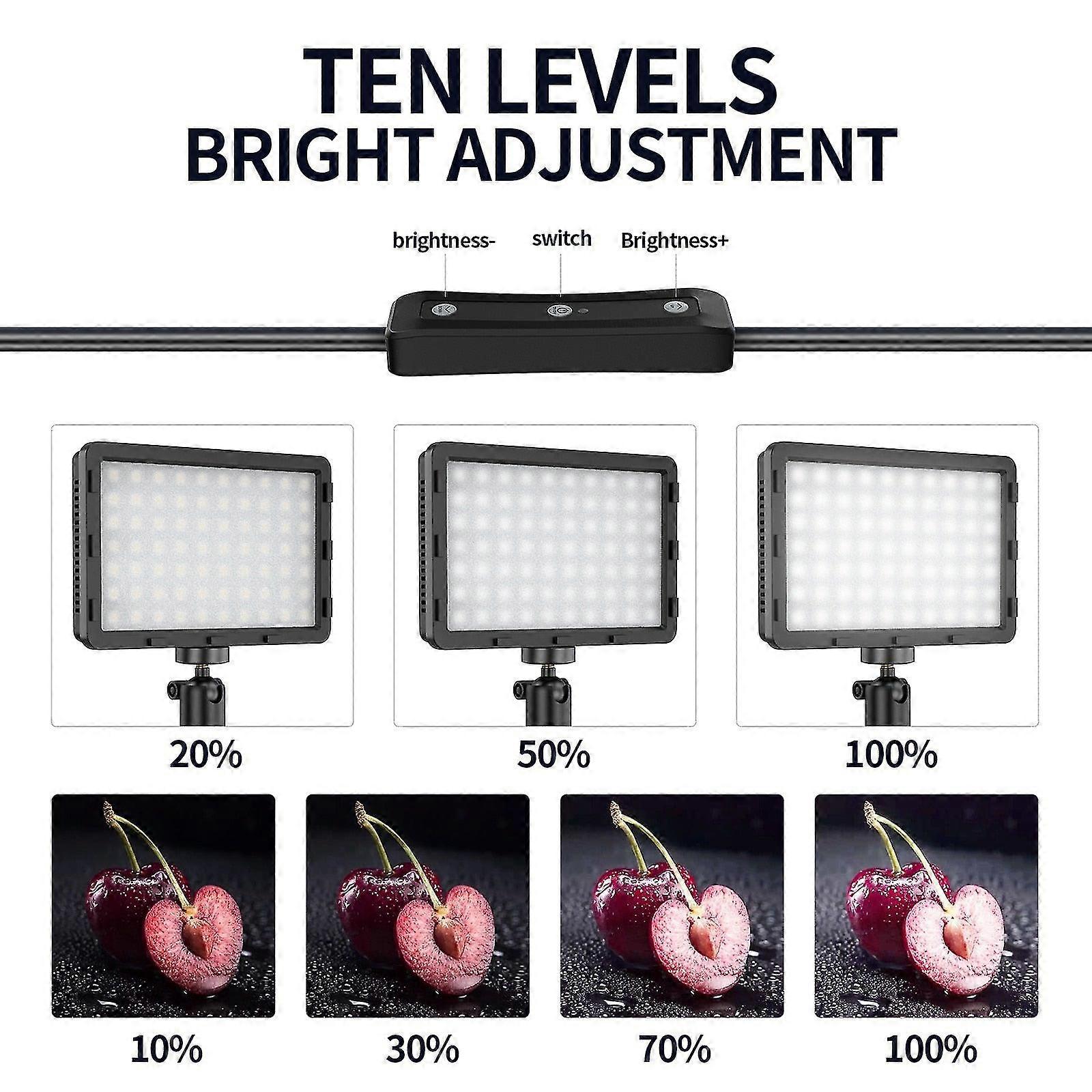 Led photo studio video light panel lighting photography lamp kit with ...