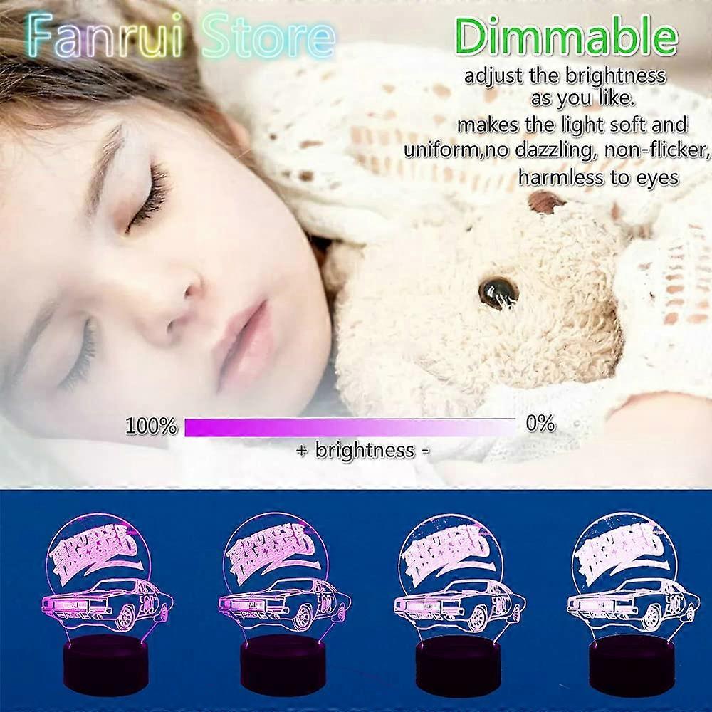 Wekity 3D Lamp 01 AUTO The Dukes of Hazzard General Lee Car Night Light ...