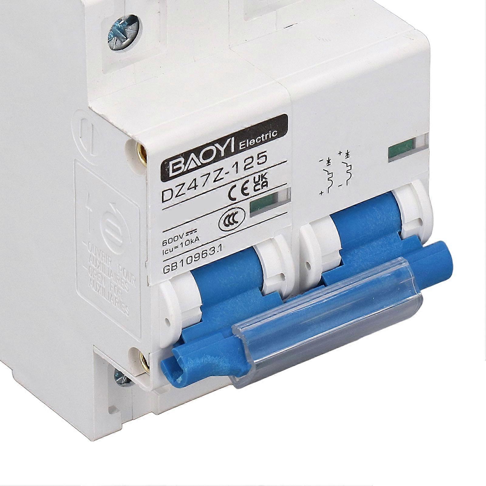 DC Miniature Circuit Breaker 2P 10KA High Current Isolation 600V Air ...