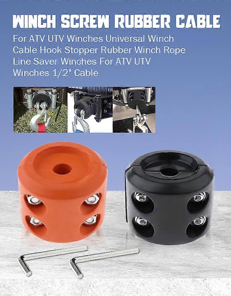 For ATV UTV Winches Universal Winch Cable Hook Stopper Rubber Winch ...