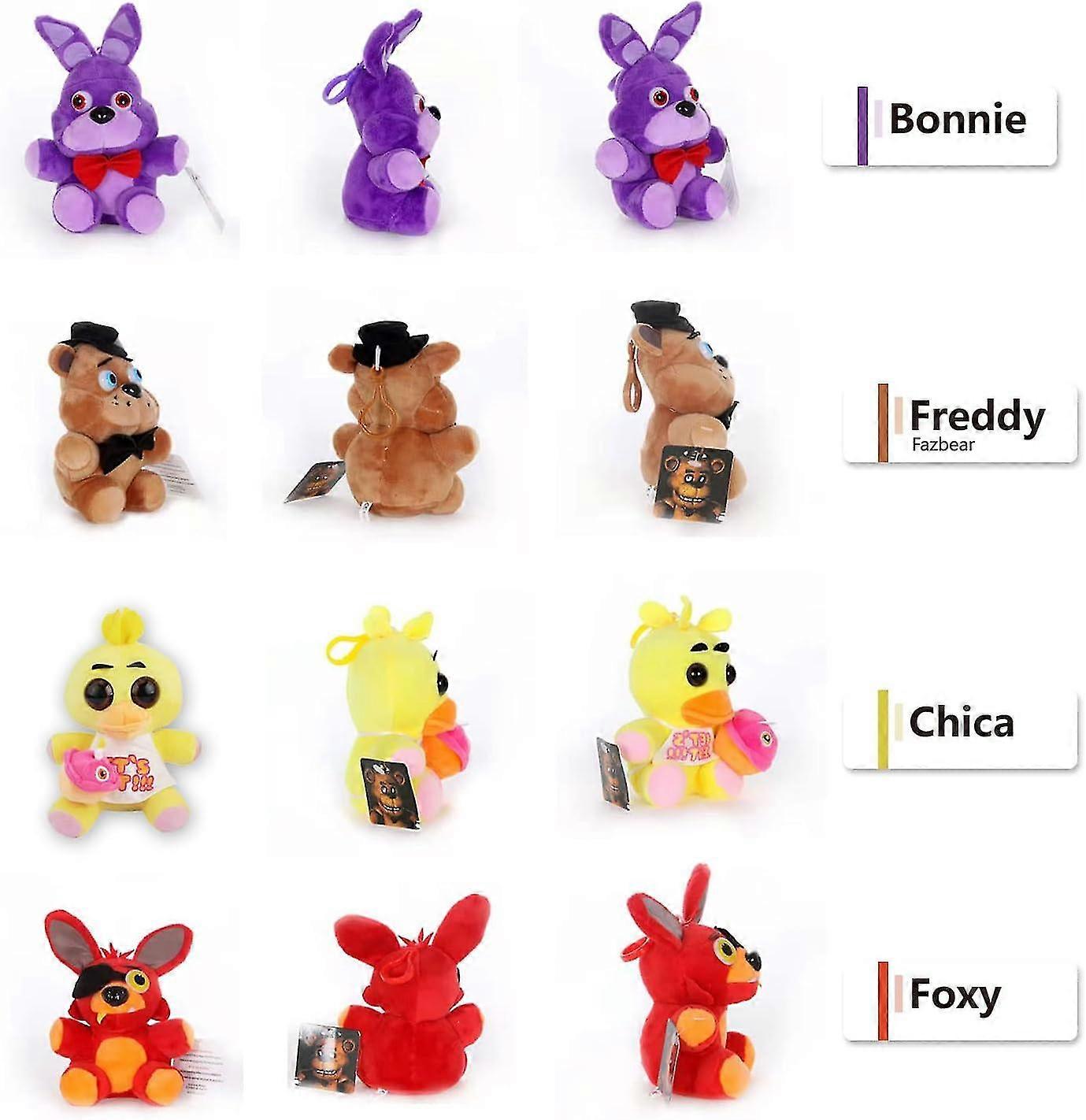 Fnaf Plushies Five Nights At Freddys Plushies 4 Pcsfoxy Freddy Fazbear ...