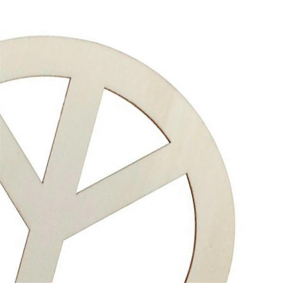 50PCS Wooden Unfinished Peace Sign Hanging Ornaments DIY Blank Home ...