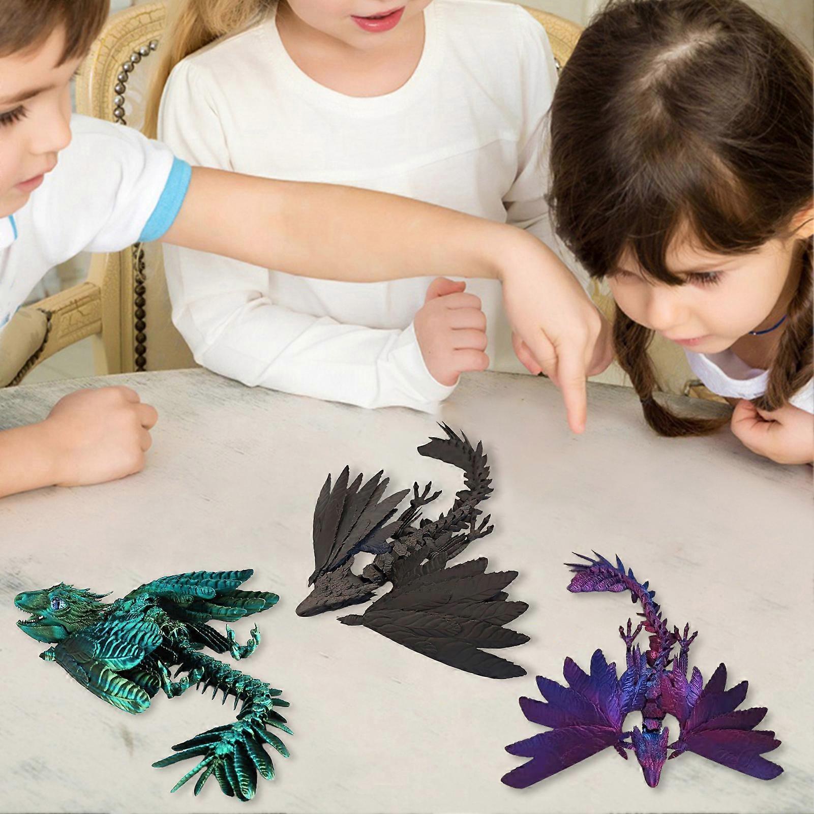 3D Printed Pterosaur Fidget Toy Movable Joints Flying Dinosaur Action ...