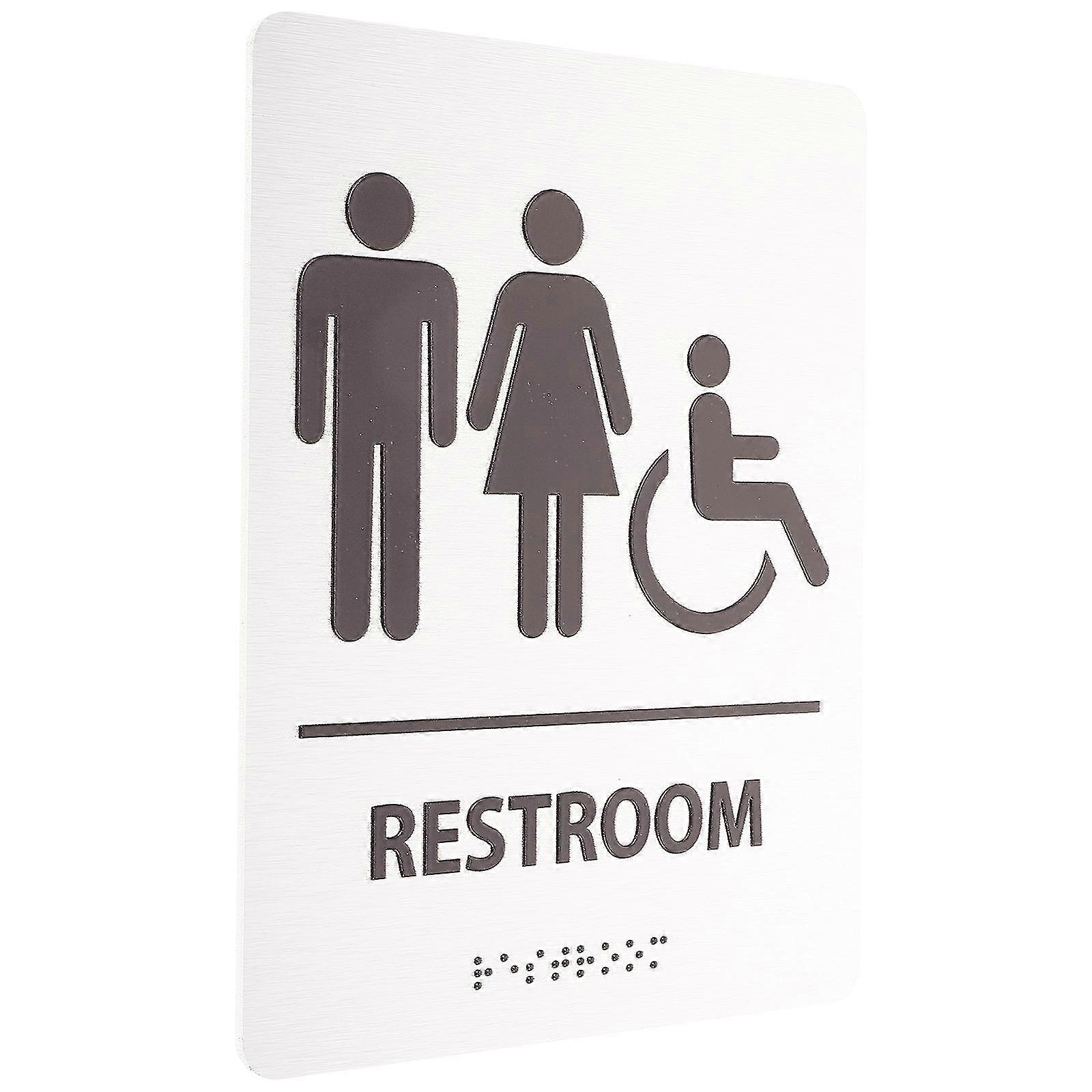 Braille Washroom Sign Business Toilet Sign Handicap Bathroom Sign ...