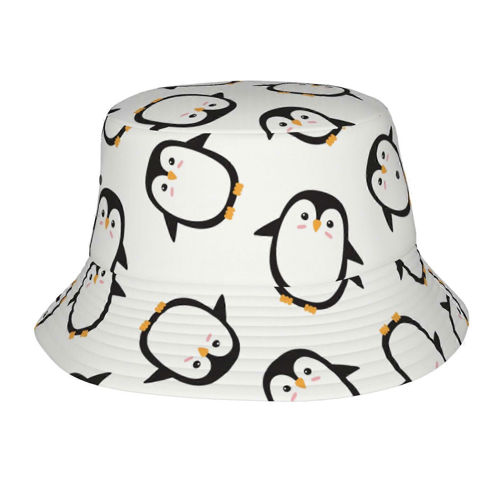 Cute Penguin Bucket Hat For Women Men Sun Hats Beach Fishing Cap Unisex ...