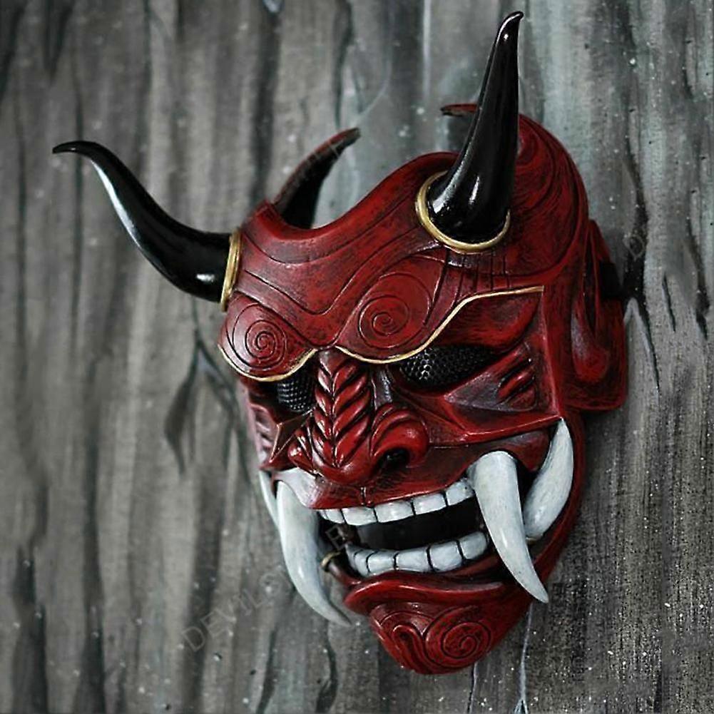 Prajna Mask Adult Unisex Halloween Face Masks Japanese Hannya Demon Oni ...