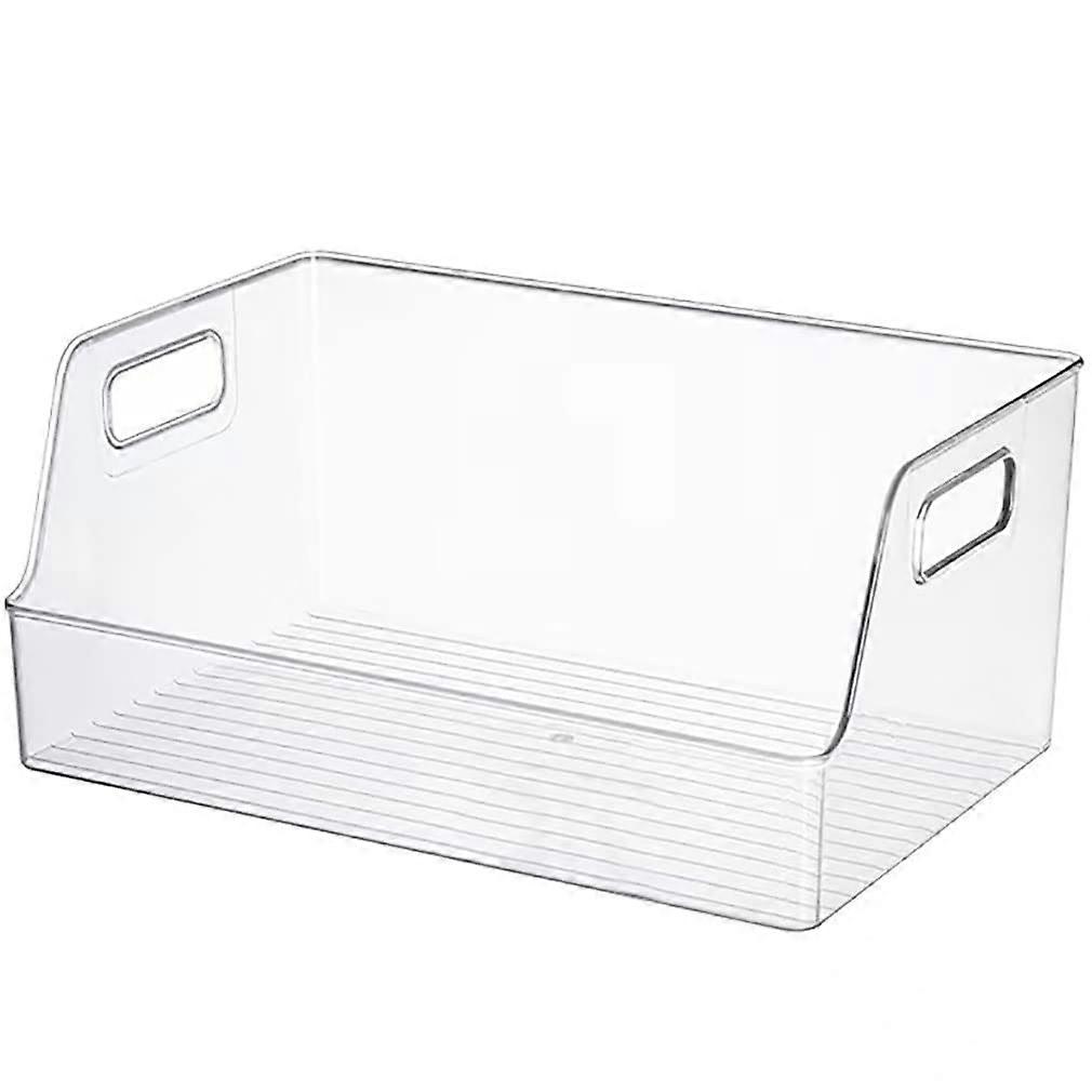 1-Pack Large Book Storage Clear Plastic Stackable Book, Desk Book ...