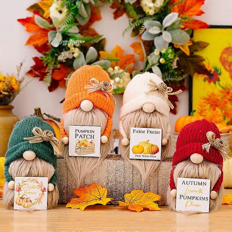 Knitted Hat Faceless Dwarf Doll, Gnome Doll Rudolph Elf Ornament, For ...