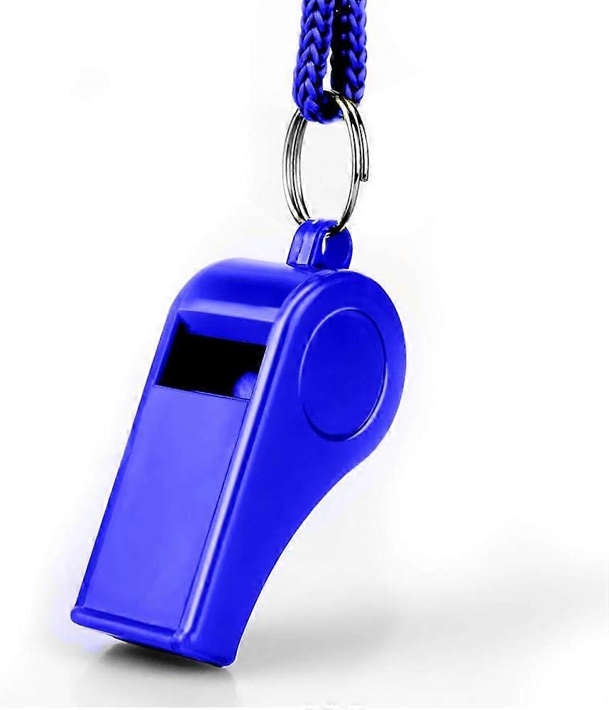 Whistle with Lanyard, 2 Pack Blue Plastic Whistle, Super Loud Sports ...