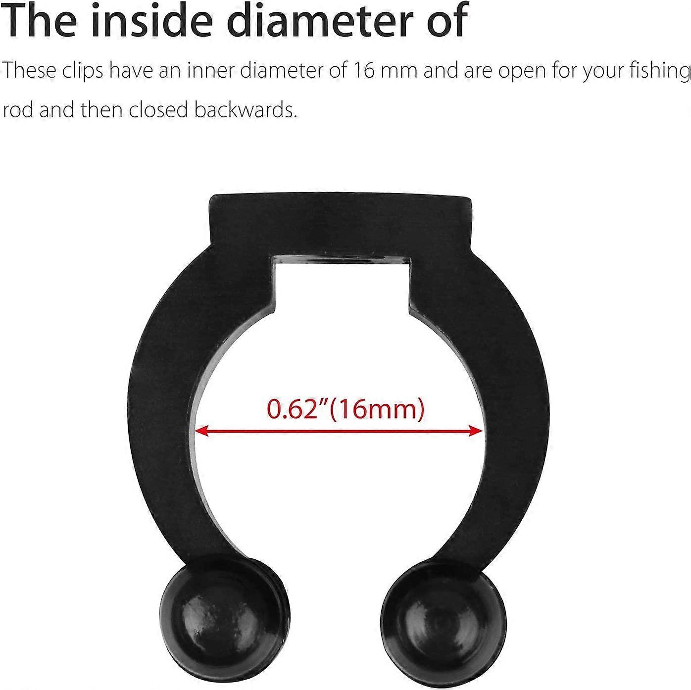 20 Pack Fishing Rod Holder Clips0.62", Wall Mounted Fishing Pole Holder ...