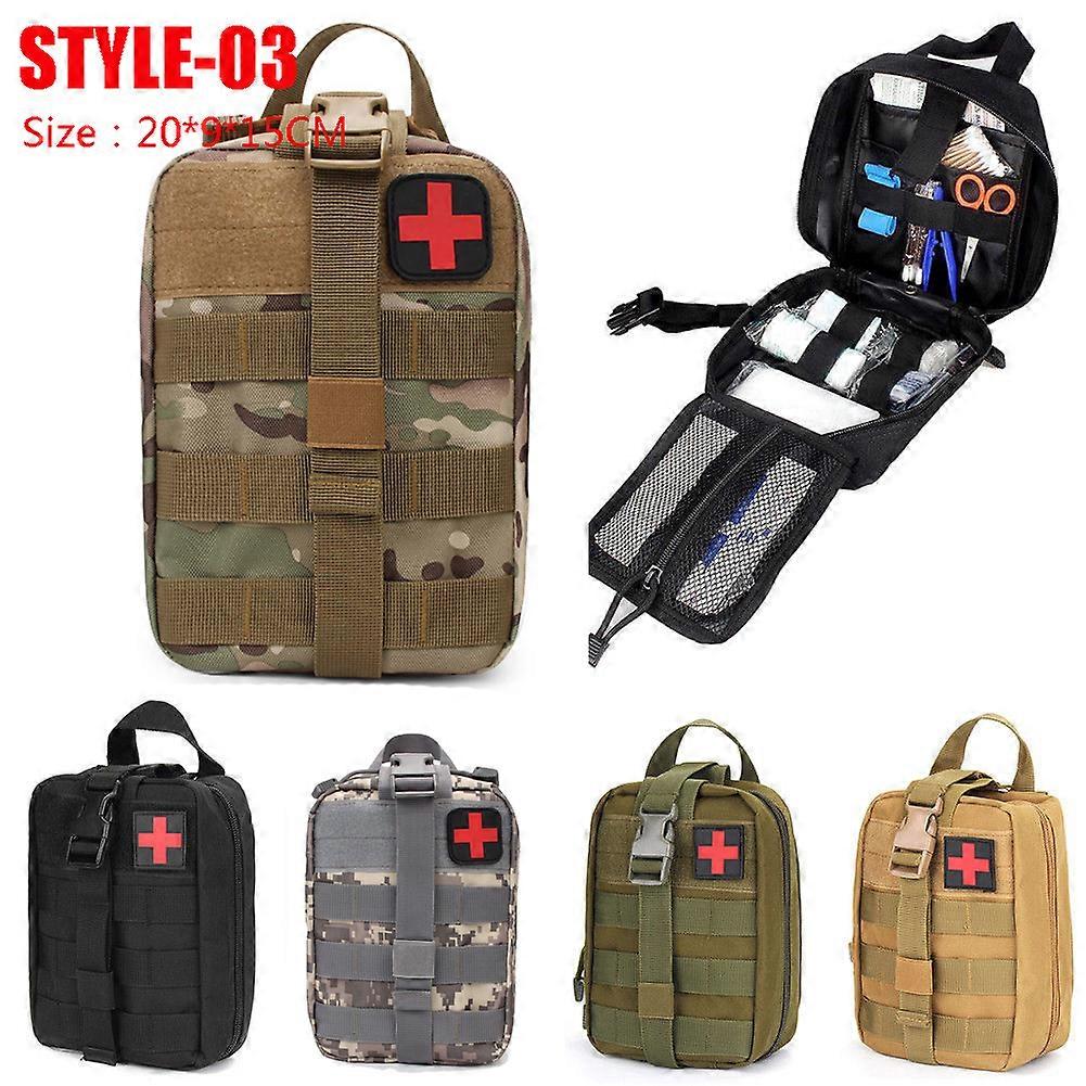 Hunting Survival First Aid Kit Bag Military EDC Pack Molle Tactical ...