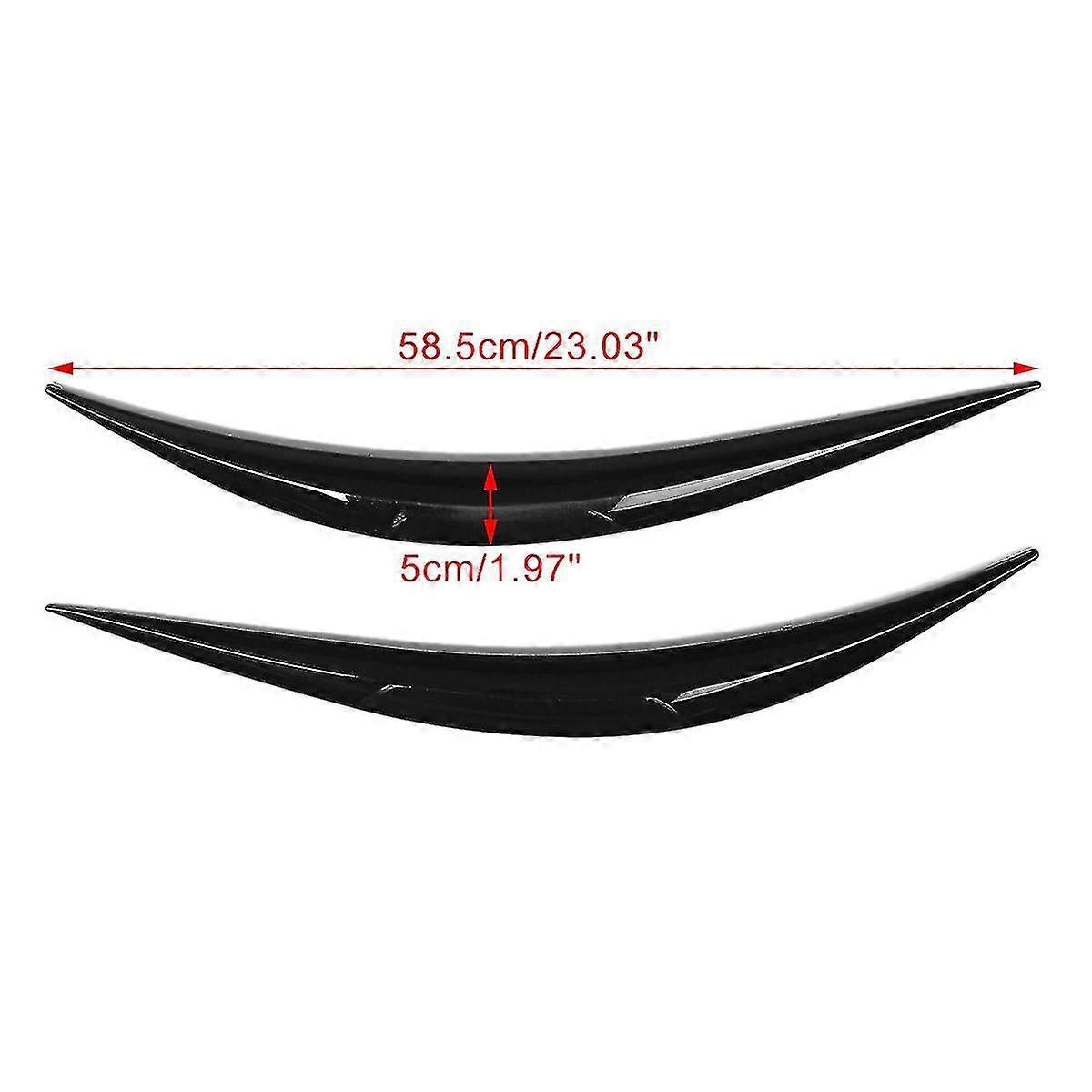 Car Headlight Eye Lid Eyelids Eyebrows Gloss Black Trimming Headlight ...