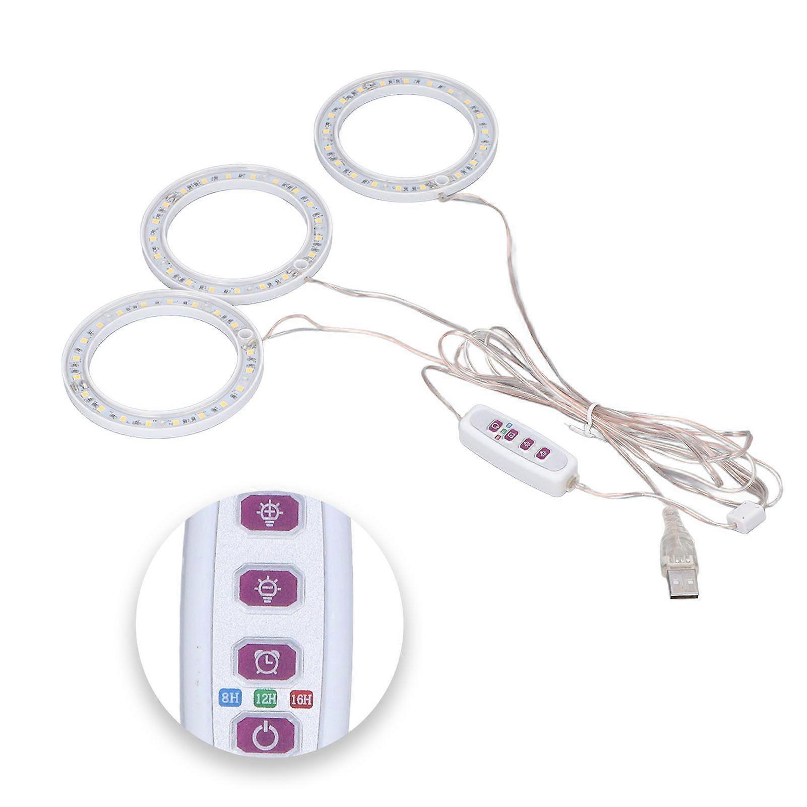 LED Plant Grow Lights Full Spectrum USB Growing Light Timing 5 Level ...