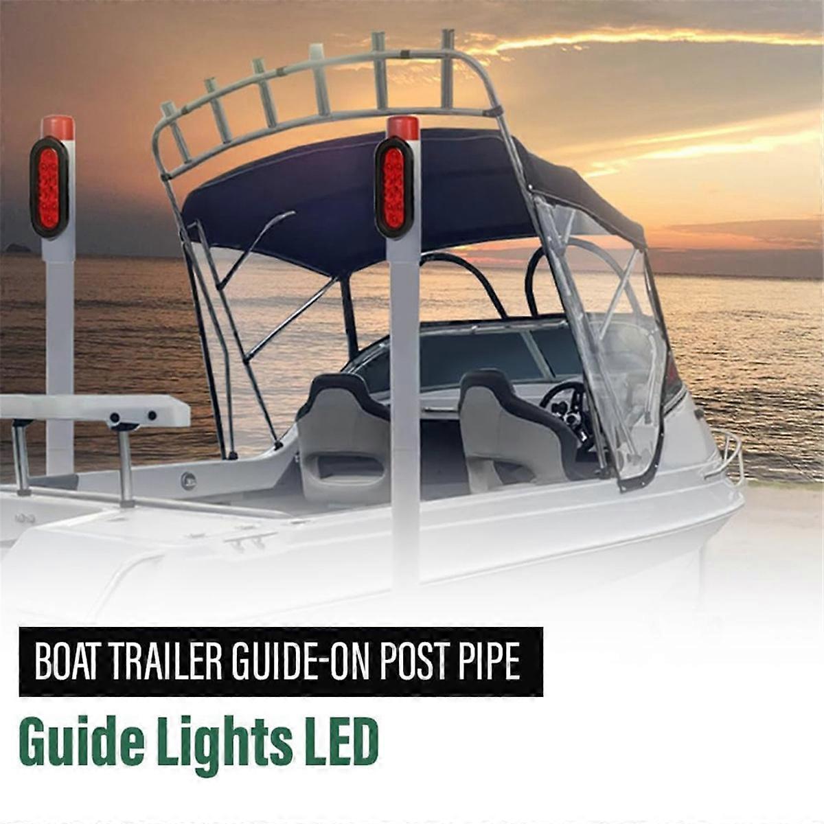 LED Boat Trailer Guide-on Post Pipe Guide Lights Fit for Standard 2 ...