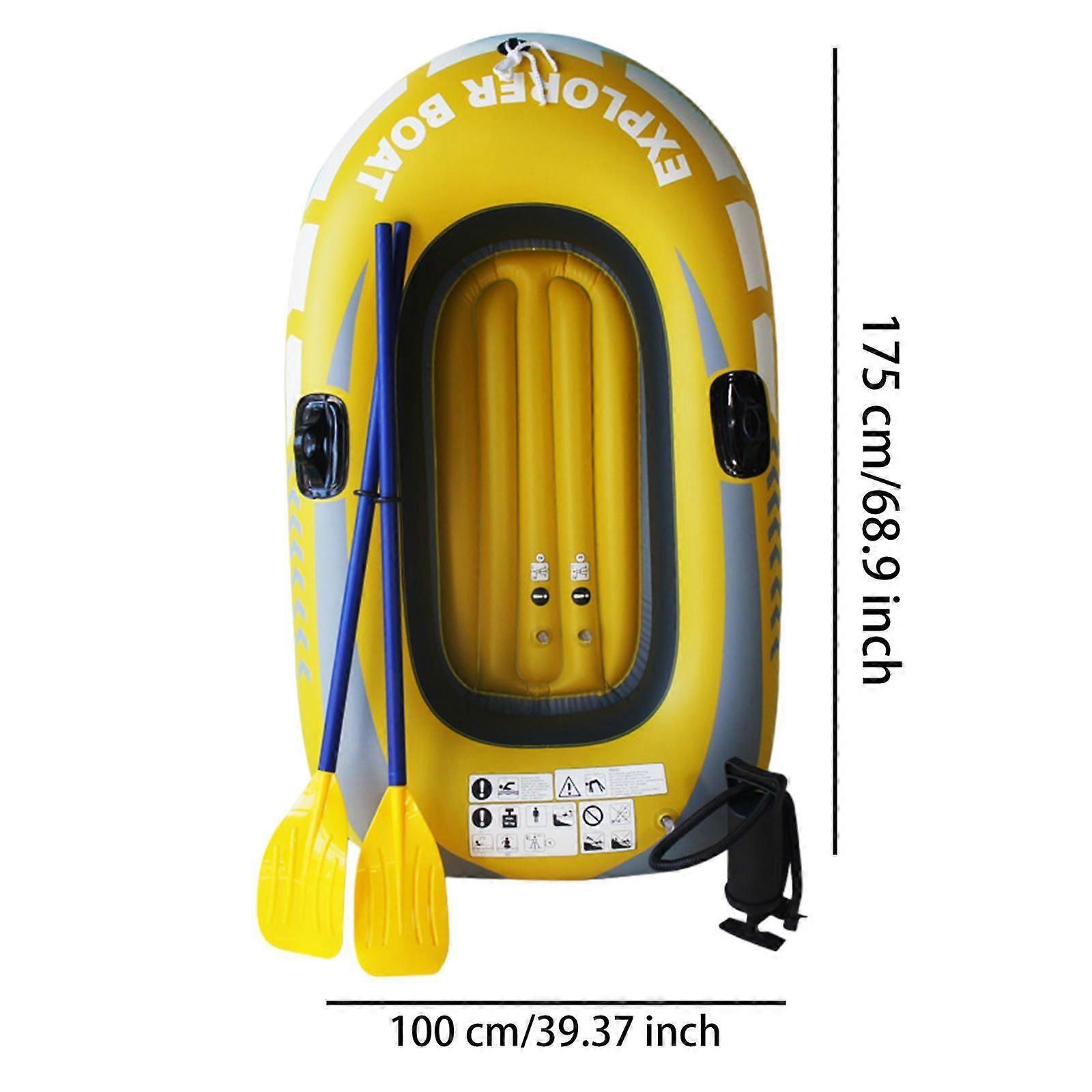 Inflatable Dinghy Boat Inflatable Kayak with Oar Mounts Water Raft ...