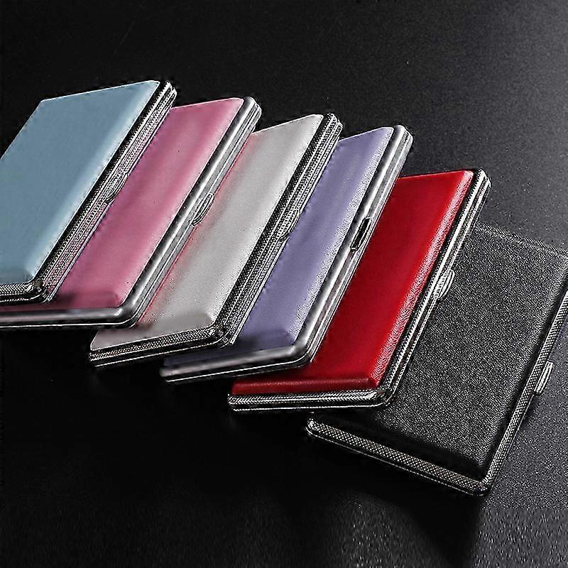 Leather Slim Cigarette Case Box Tobacco Case Women Fine Cigarettes Case ...