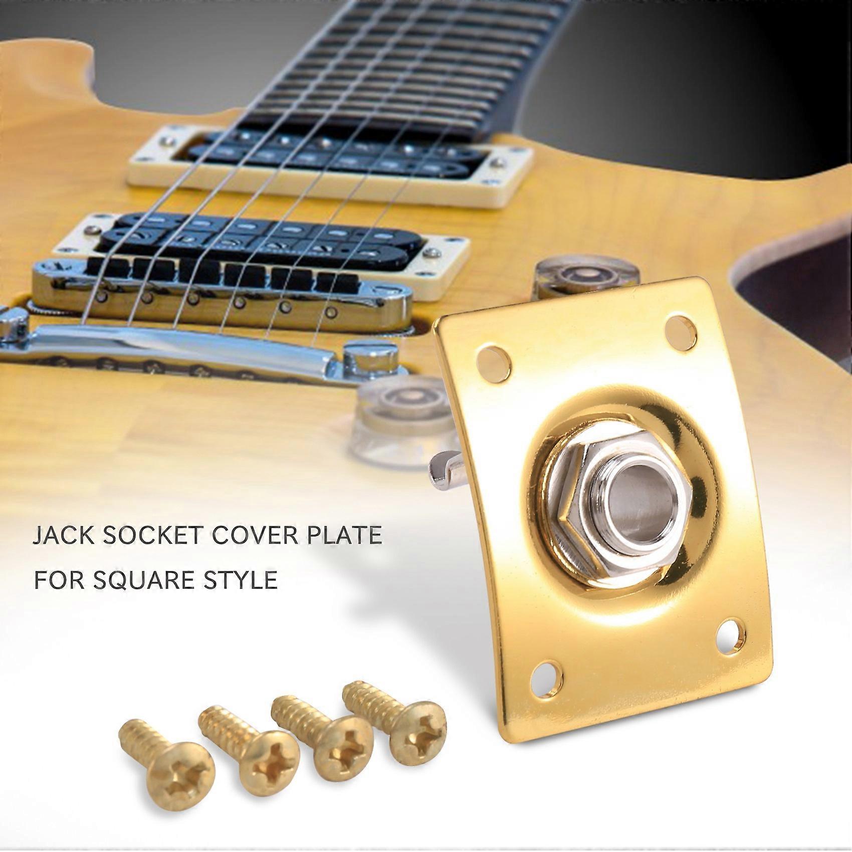 Square Style Jack Plate Guitar Bass Jack 1/4 Output Input Jack Socket ...