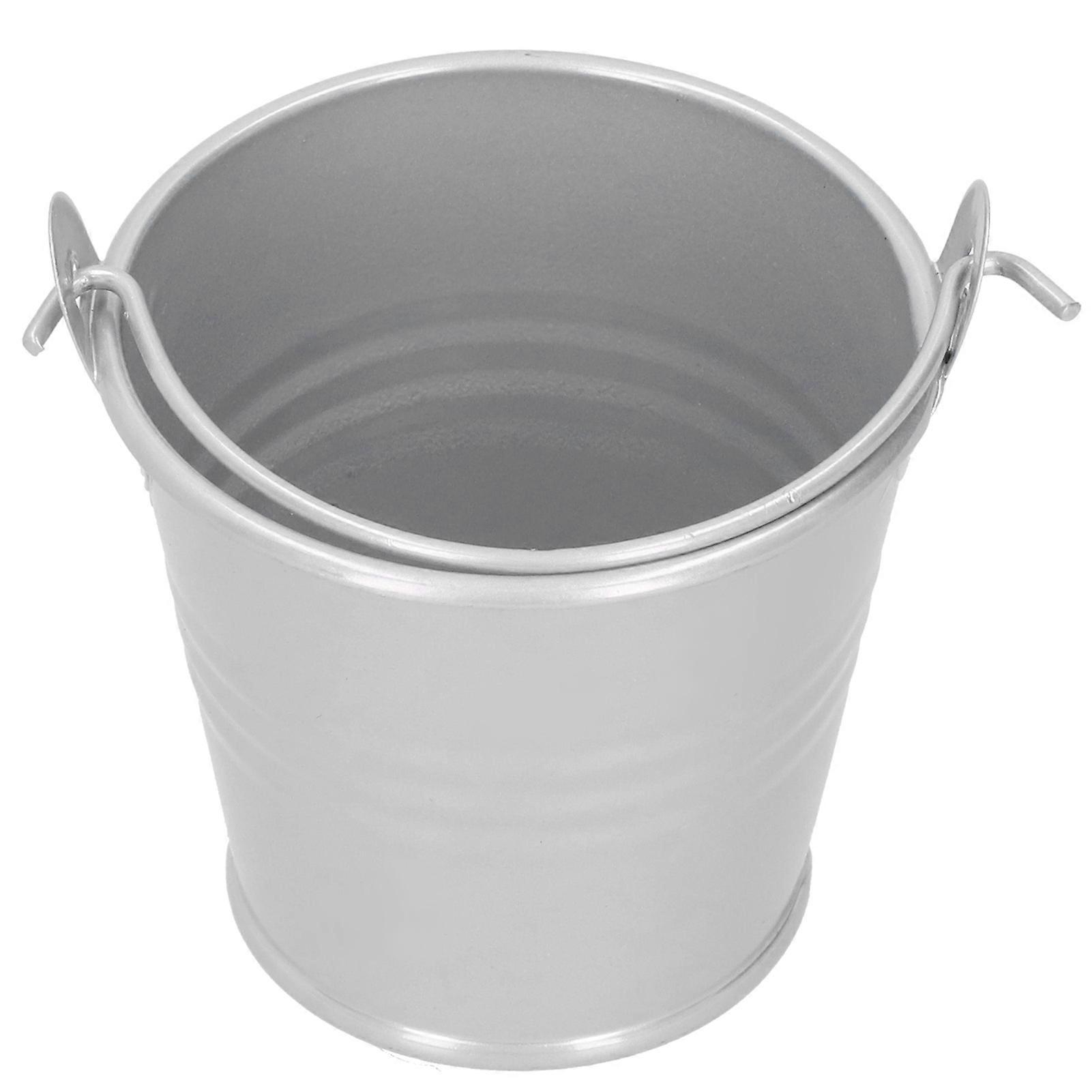 10PCS Mini Silver Metal Buckets Decorative Plant Pots Succulent ...