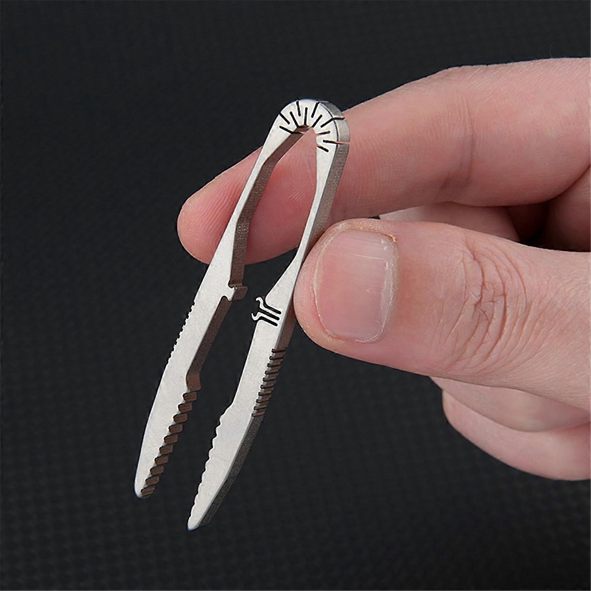 TC4 Titanium Alloy Buckle Tweezers Multifunction With Snap Lock | Fruugo UK
