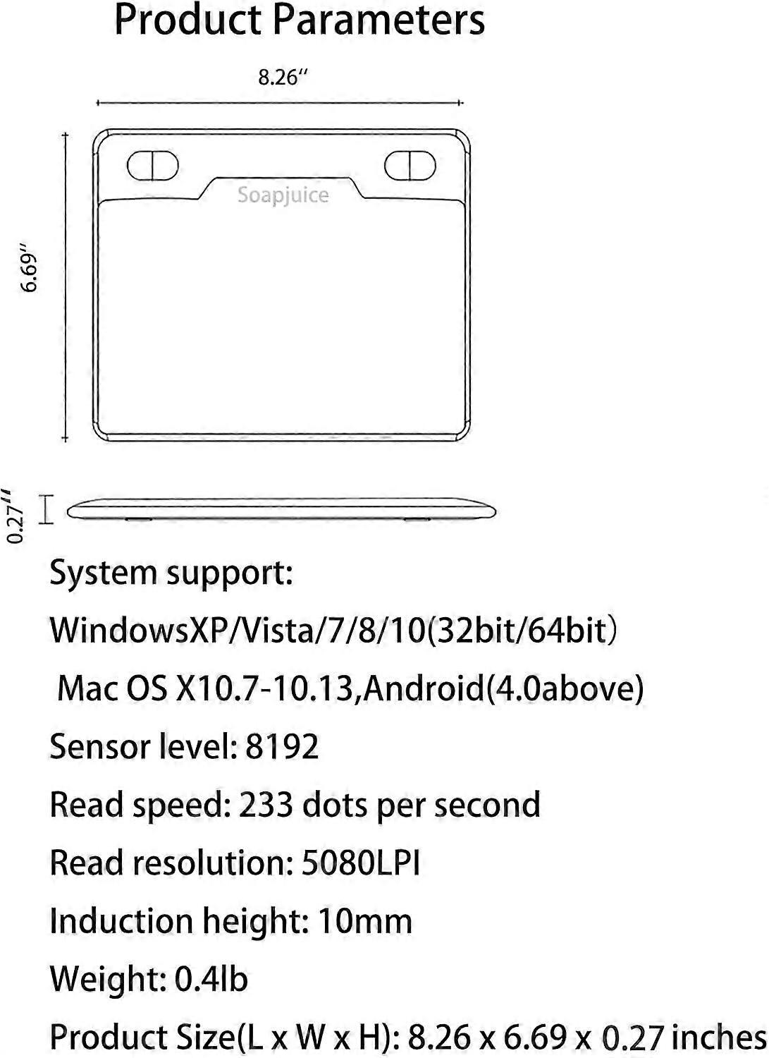 Graphics Tablet Digital Drawing Tablet for PC with Phone Connected ...
