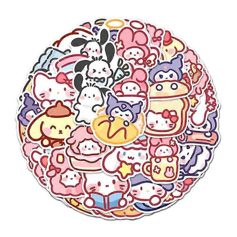 100Pcs/Bag Cute Cartoon Sanrio Stickers My Melody Kuromi Handbag ...