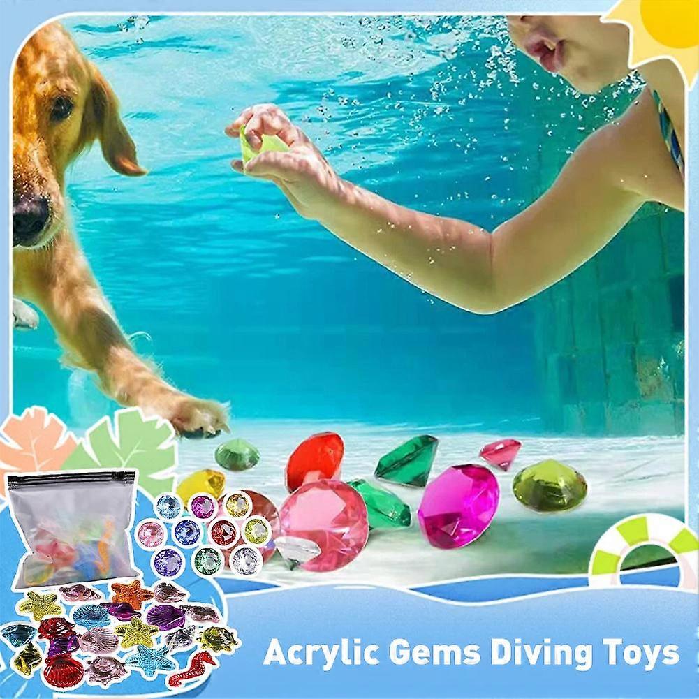 10/20Pcs Diamonds Kids Gems Toys Colorful Swimming Pool Diving Gem Toys ...