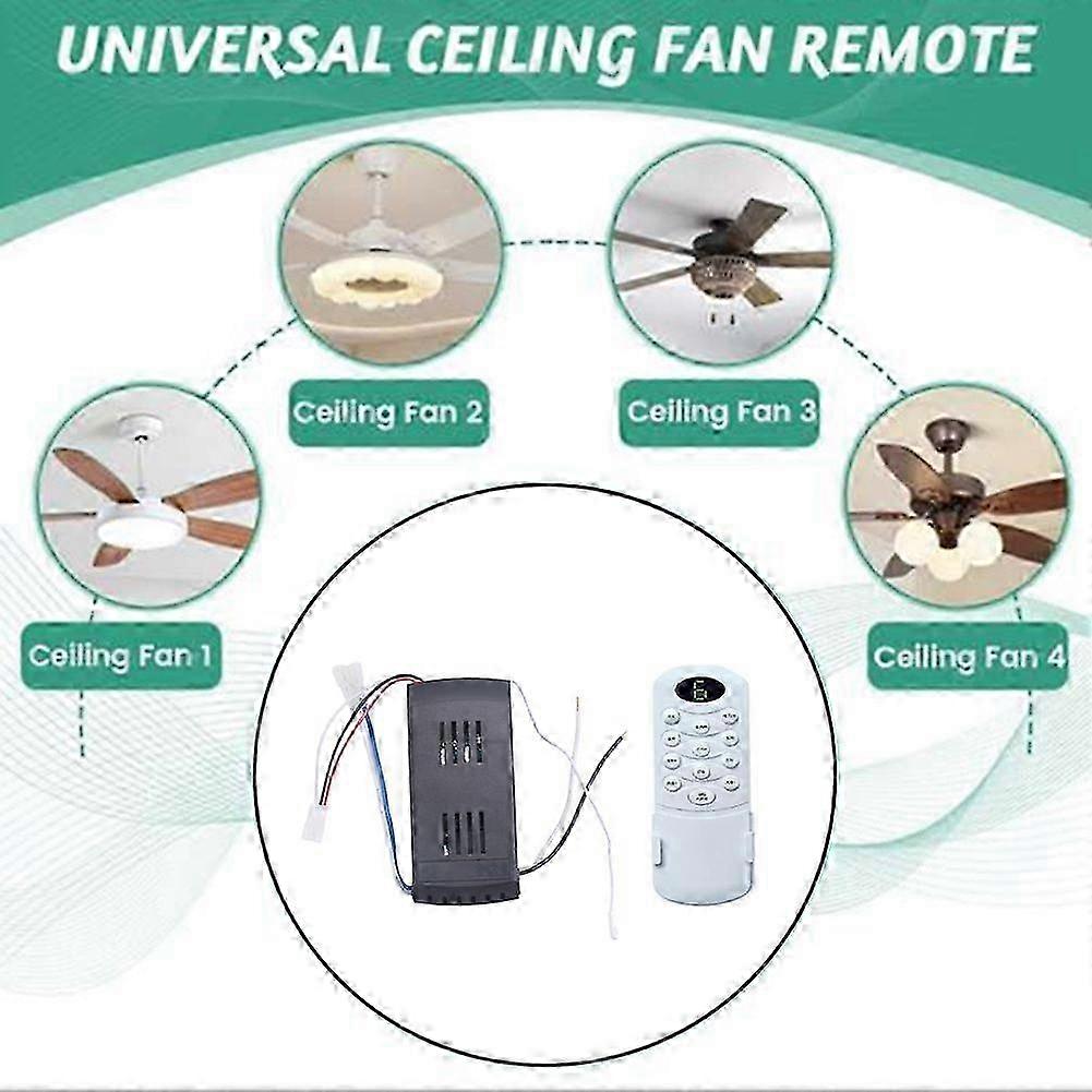 Ceiling Fan Remote Control Kit 50W: 6-Speed Replacement Remote ...