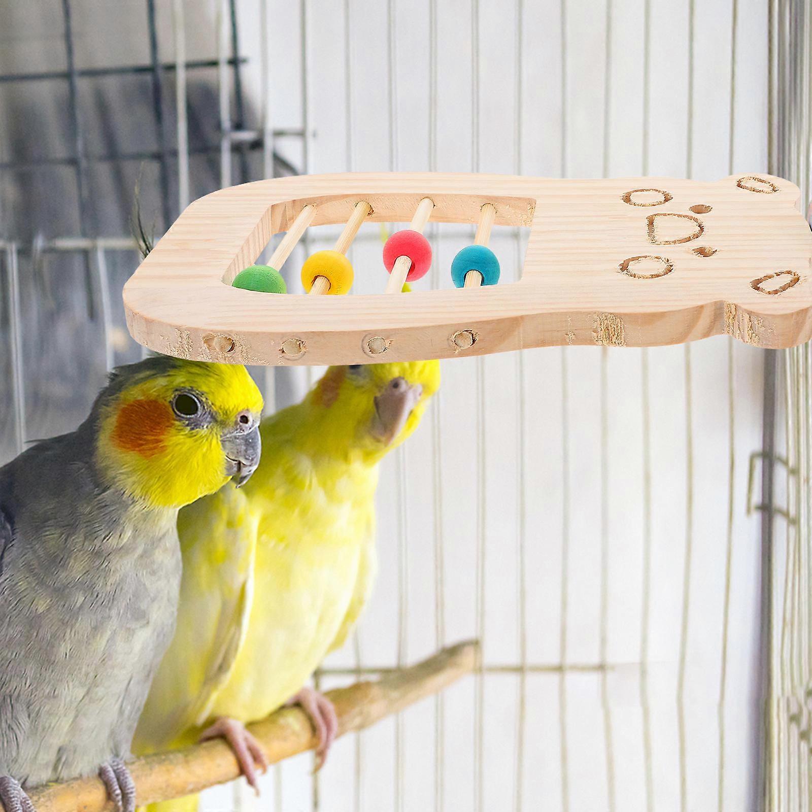 Wooden Parrot Platform Stand for Jumping Use Cage Perch Toy | Fruugo UK