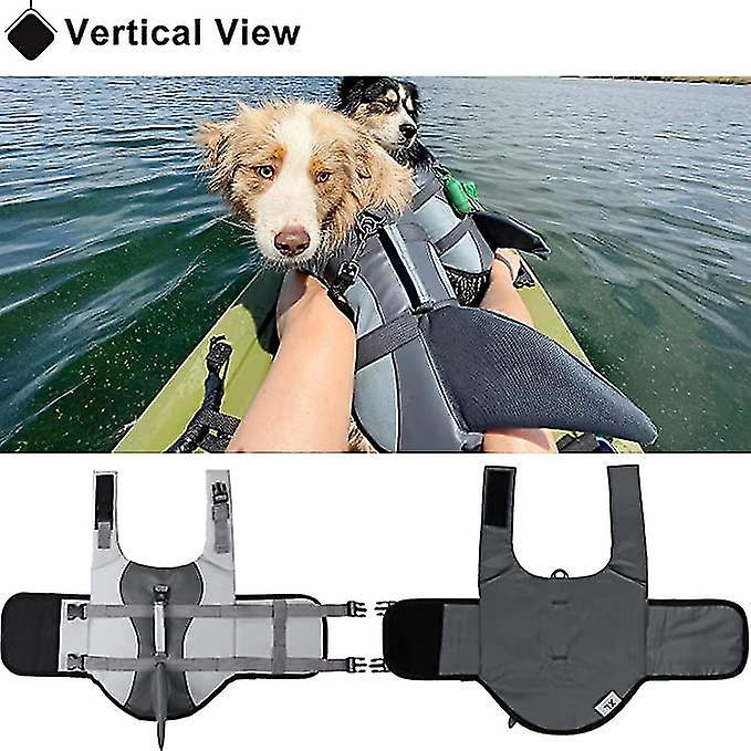 Dog Life Jacket Portable Dog Ripstop Swimming Jacket Vest Adjustable ...