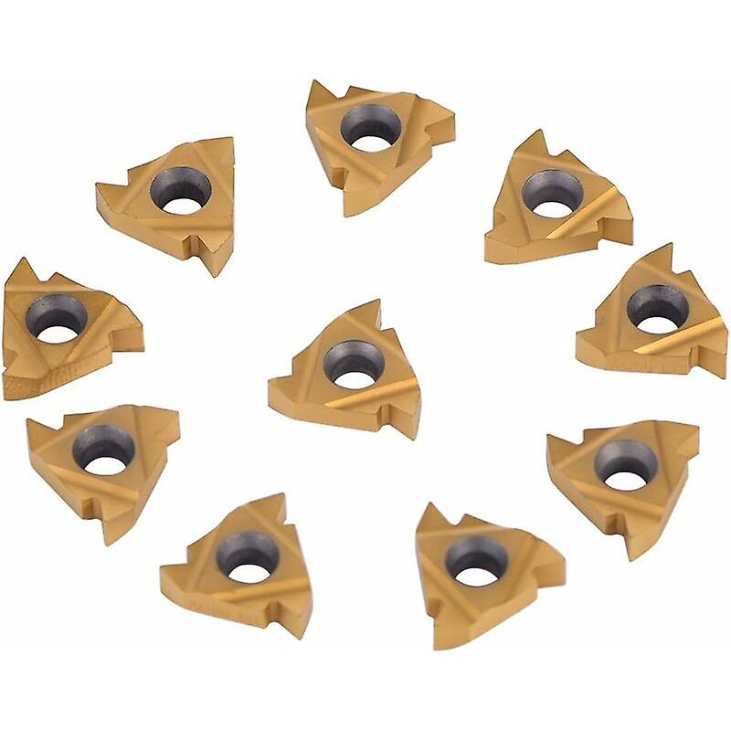 Set of 10pcs 3/8" 16ER AG60 Blade Rotary Inserts CNC Carbide Cutters ...