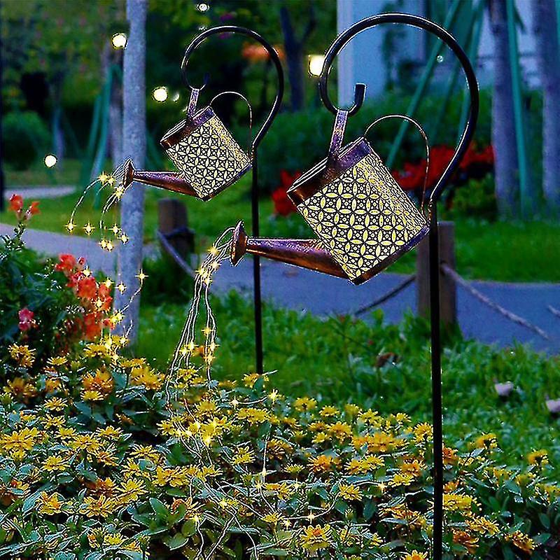 Outdoor Solar Led Watering Can Light,garden Lights With Hook For ...