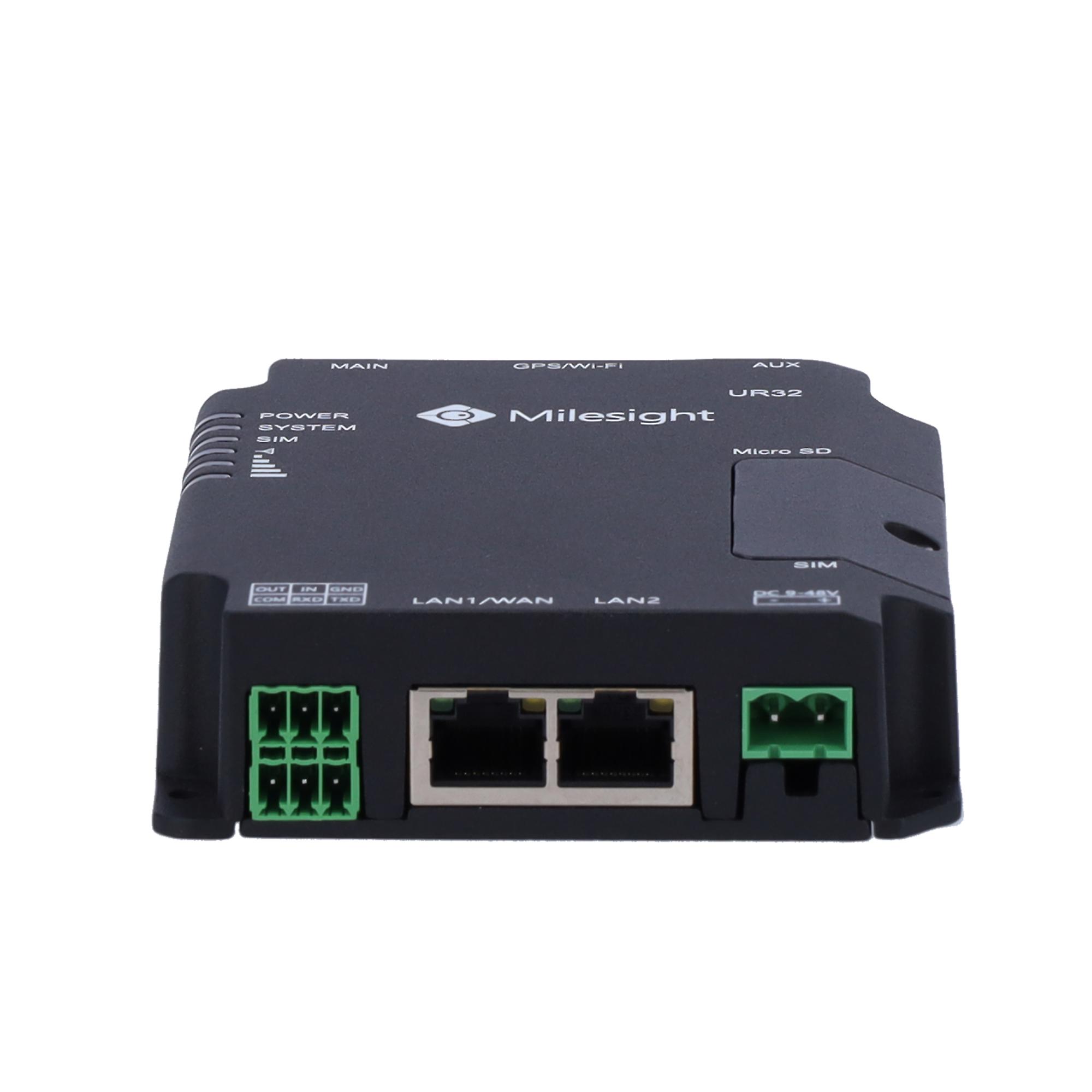 Milesight - Industrial 4G WiFi Router - 2 Ethernet ports RJ45 10/100 ...