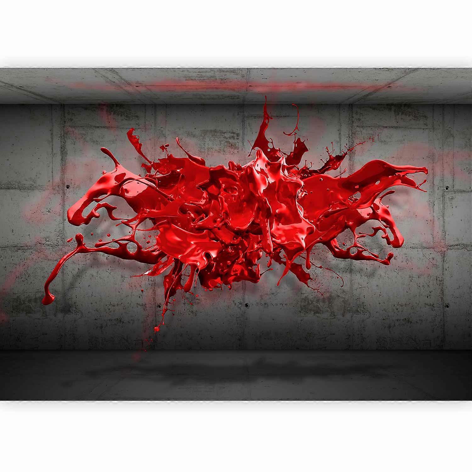 Wall Mural - Red Ink Blot | Fruugo UK