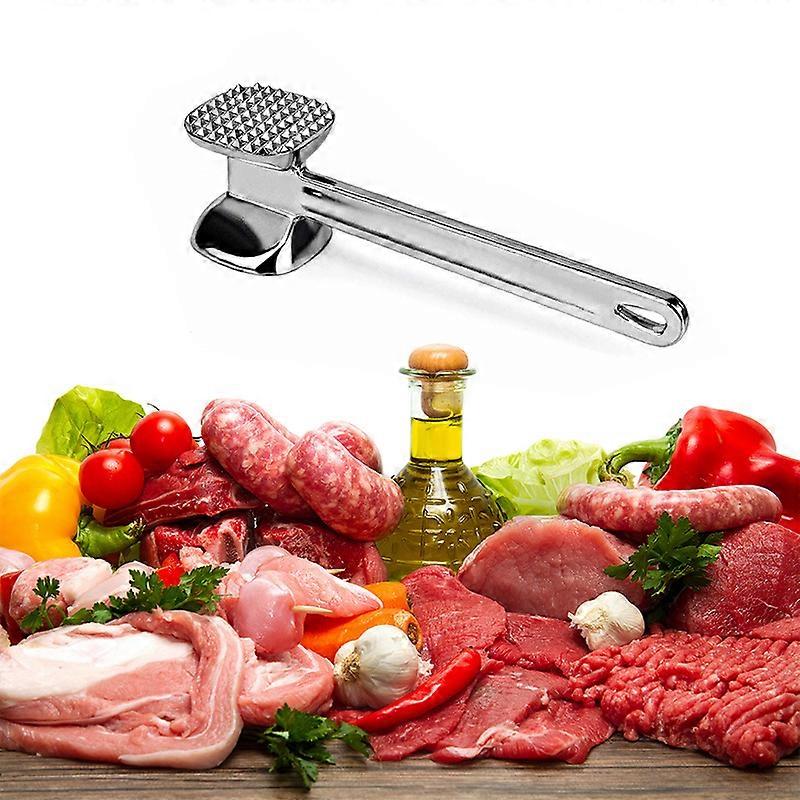 Metal Meat Tenderizer, Kitchen Aluminum Meat Mallet Metal Tender Steak ...