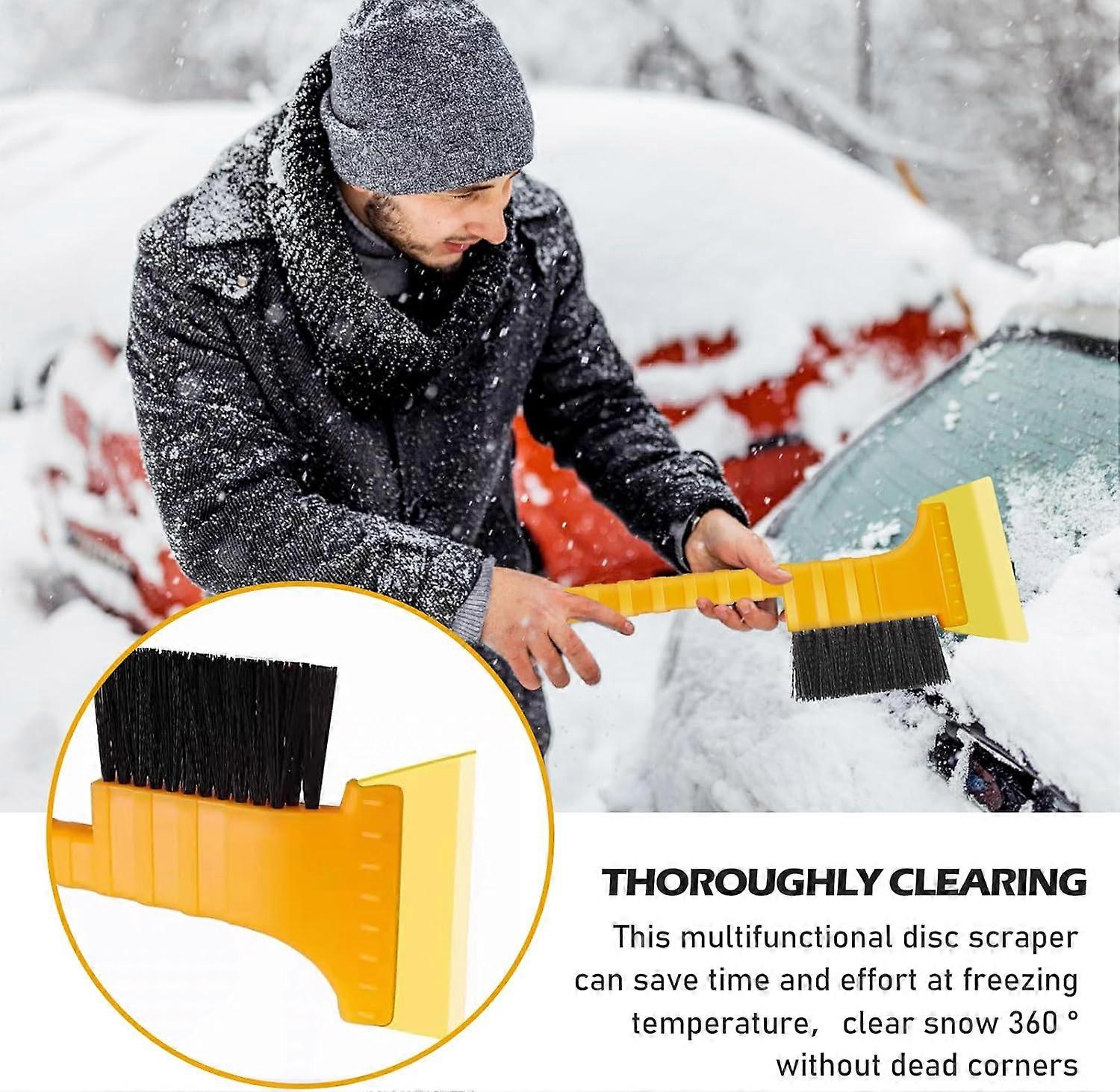 Car Ice Scraper with Broom, Car Ice Scraper with Whisk, Efficient Snow ...