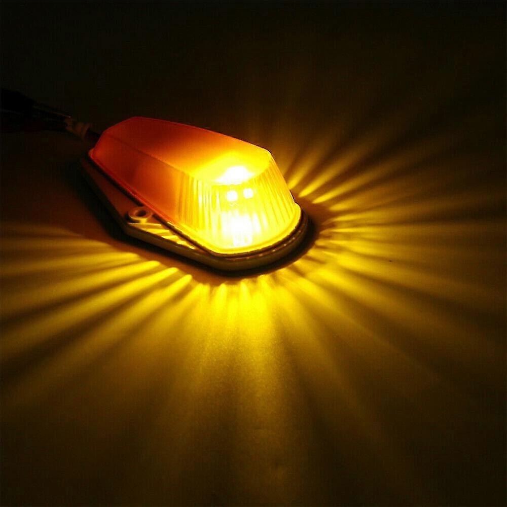 5Packs Cab Marker Light Amber Lens LED Cab Roof Running Lights W/Wiring ...