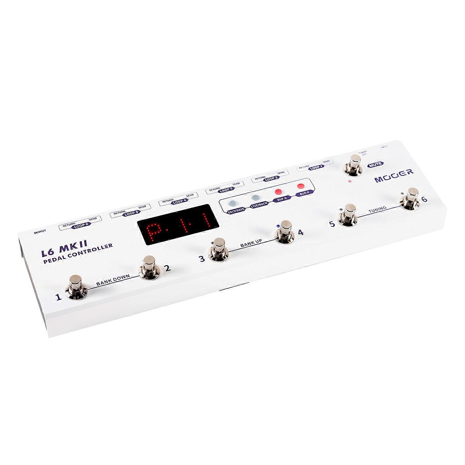 MOOER Pedal Controller L6 MKII Programmable Loop Switcher with 6 loops ...
