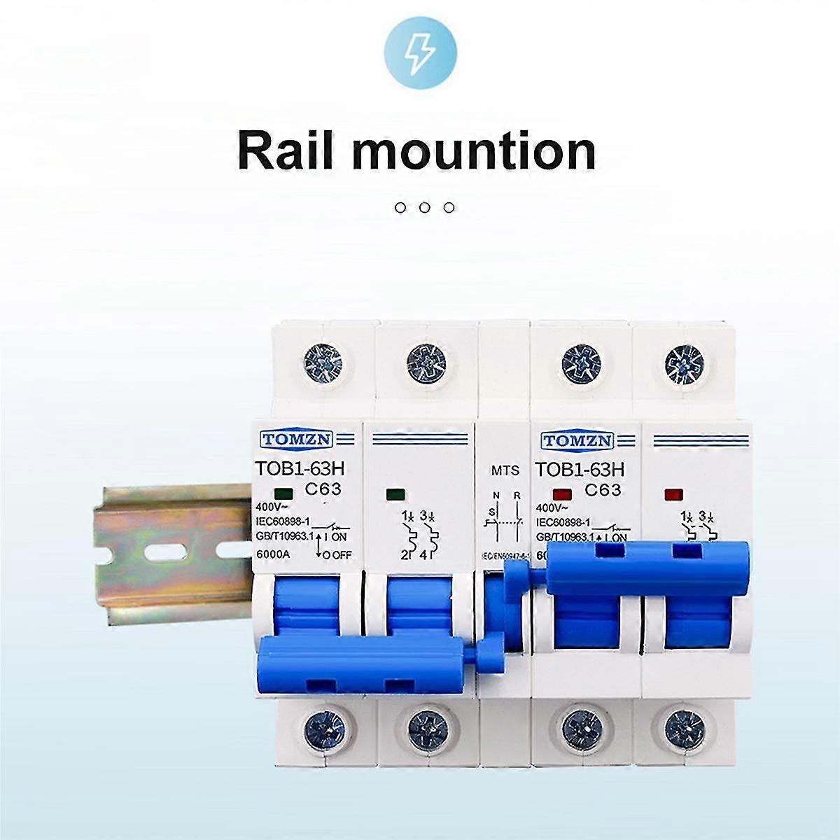 TOMZN 2P+2P MTS TOMZN AC Dual Power Manual Transfer Switch Circuit ...