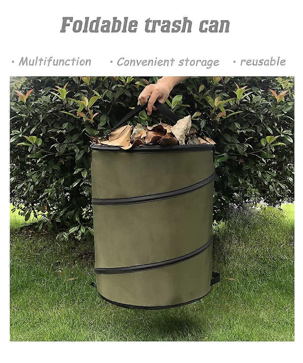 Collapsible Camp Trash Can - Reusable Pop Up Garden Bin,Yard Waste Bags ...