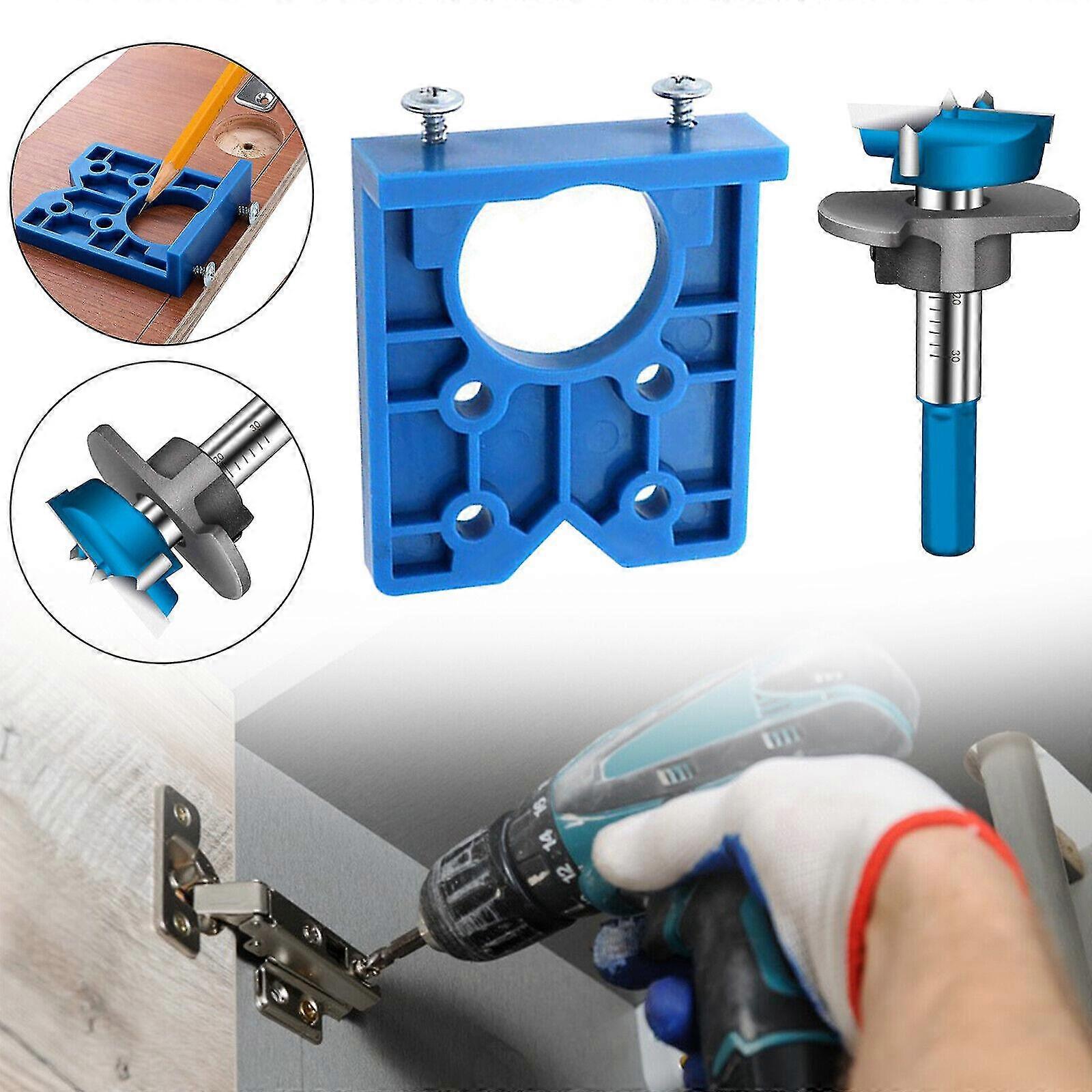 35mm Concealed Cabinet Hinge Hole Cutter With Drill For Kitchen Cabinet ...