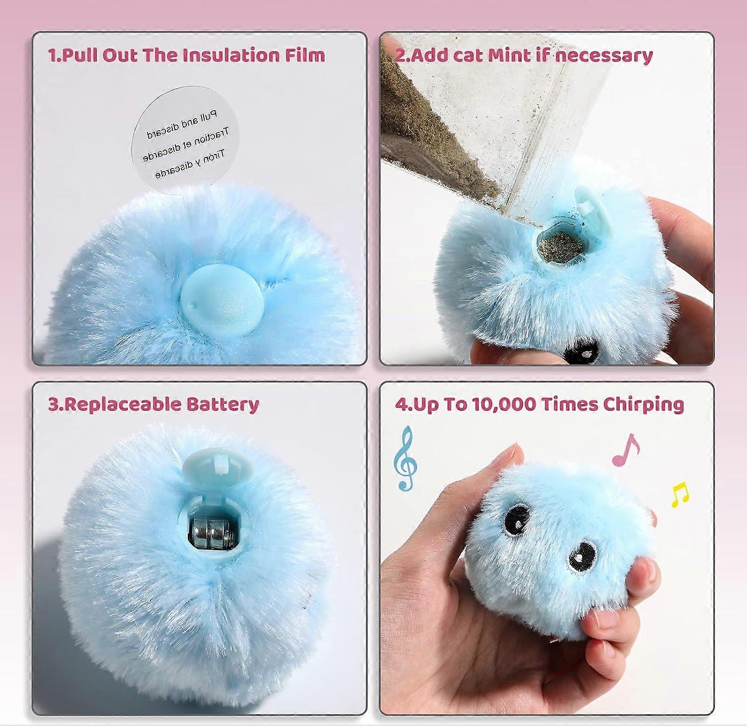 Cat Toy Ball, Interactive Barking Cats Playing with Toy Balls, Upgrade ...