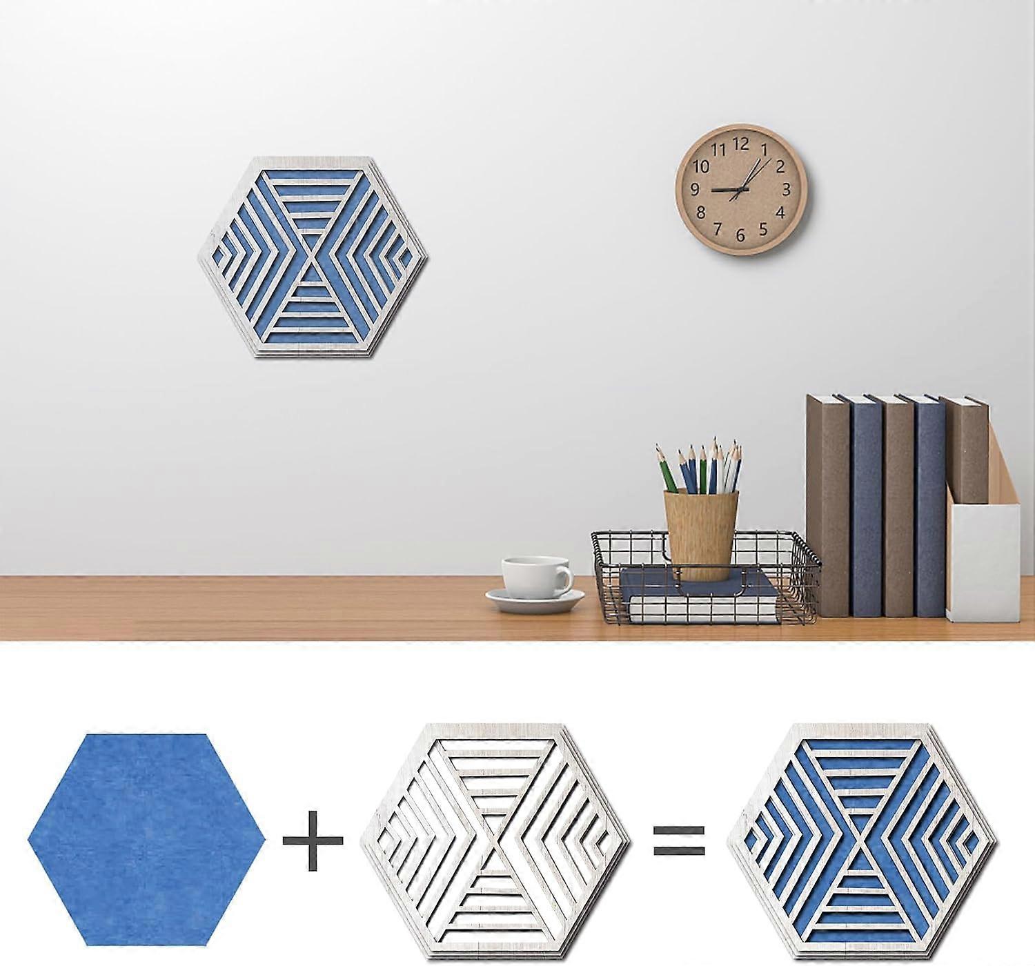 1 Pieces Geometric Wood Hexagon Sound Diffuser Acoustic Wall Panel ...