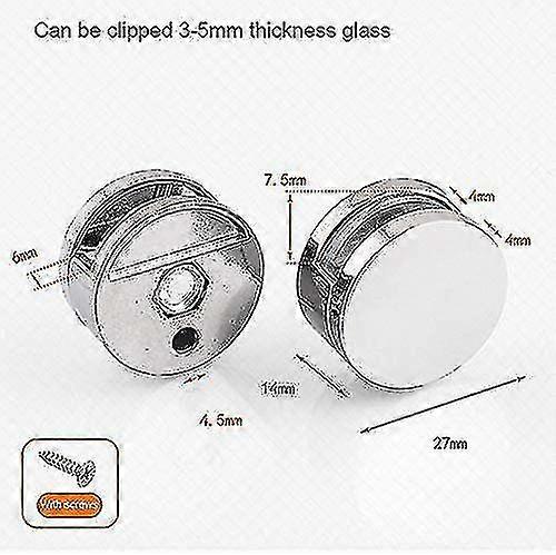 Mirror Wall Mount Bracket,round Mirror Glass Clamp Mirror Holder,for 3 ...