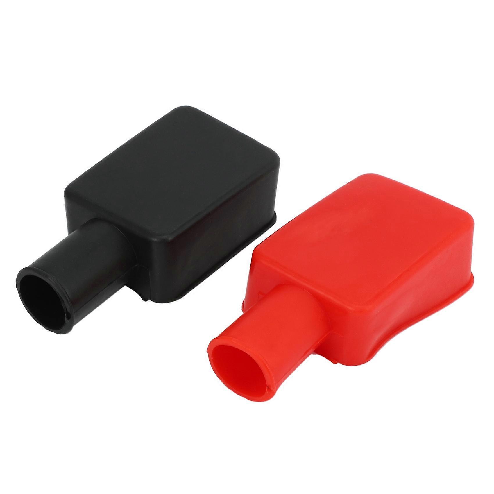 2 Pcs Car Battery Positive and Negative Protective Covers, Rubber ...