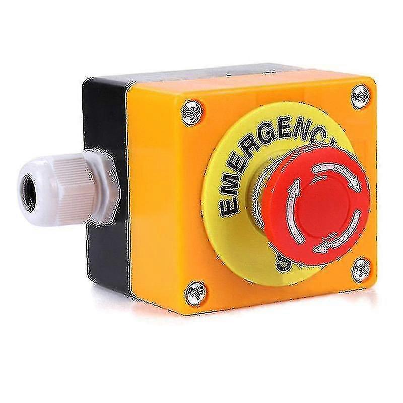 1 No 1 Nc 10a 660v Emergency Stop Push Button Red Mushroom Switch ...